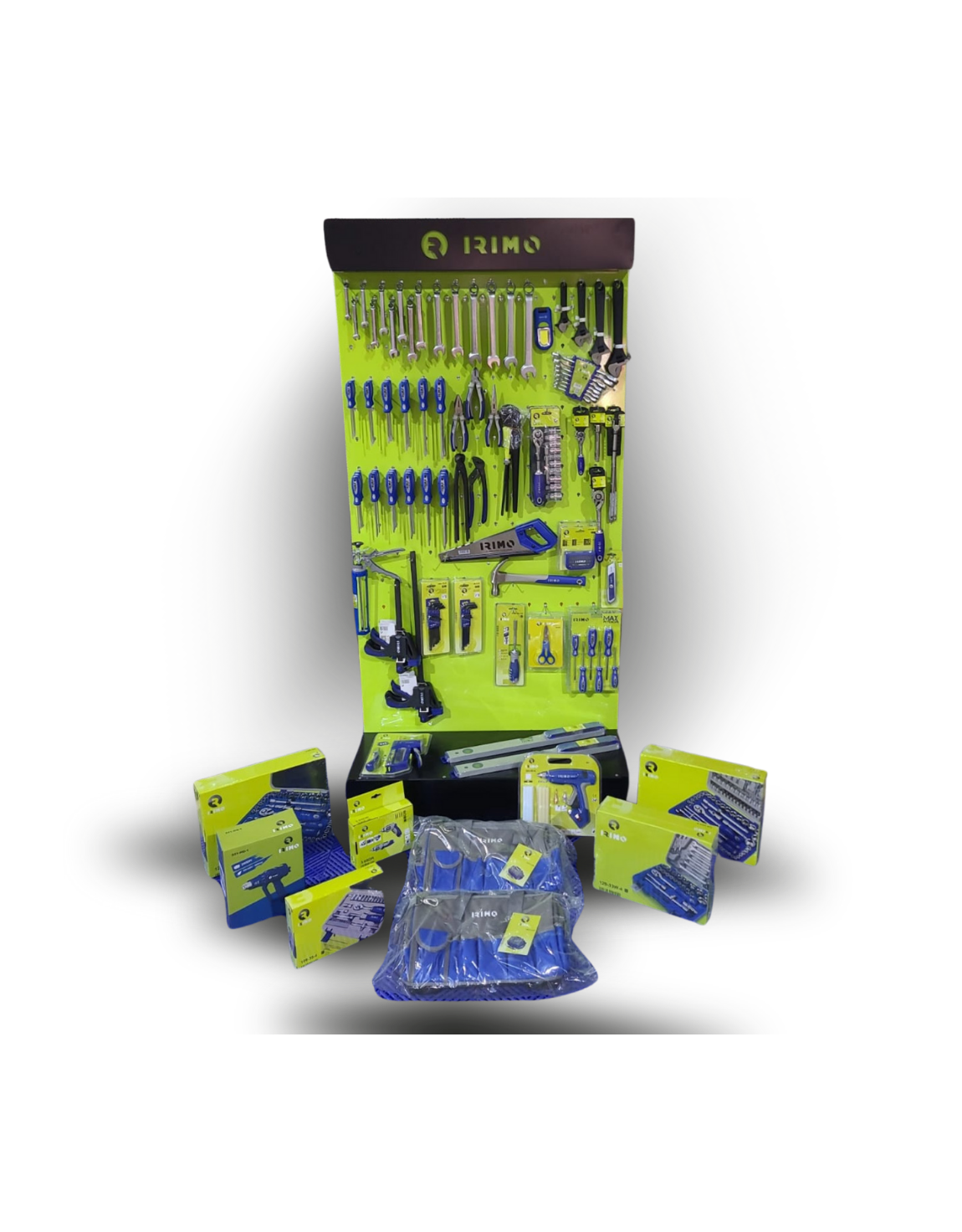 Exhibidor Irimo 2mts + 185 Articulos Irimo-kit-2026